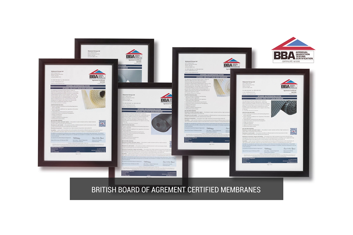 BBA Certification Awarded to Wykamol Cavity Drain Membranes